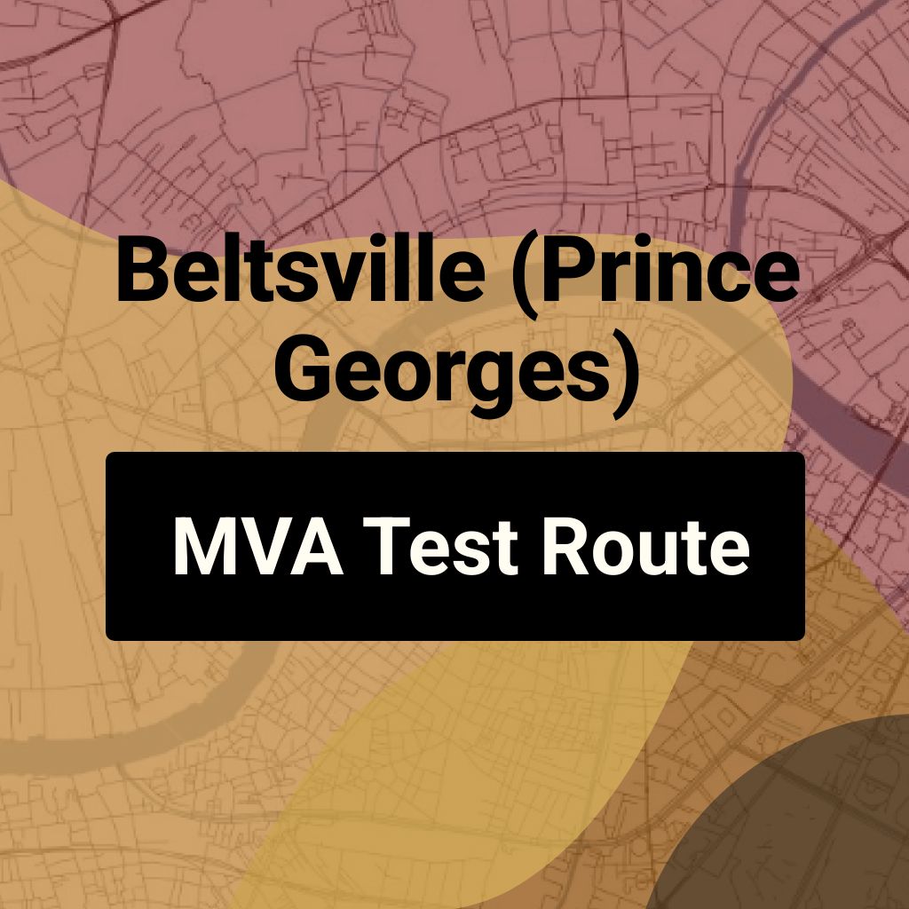 Beltsville (Prince Georges), Maryland MVA Driving Test Routes ...