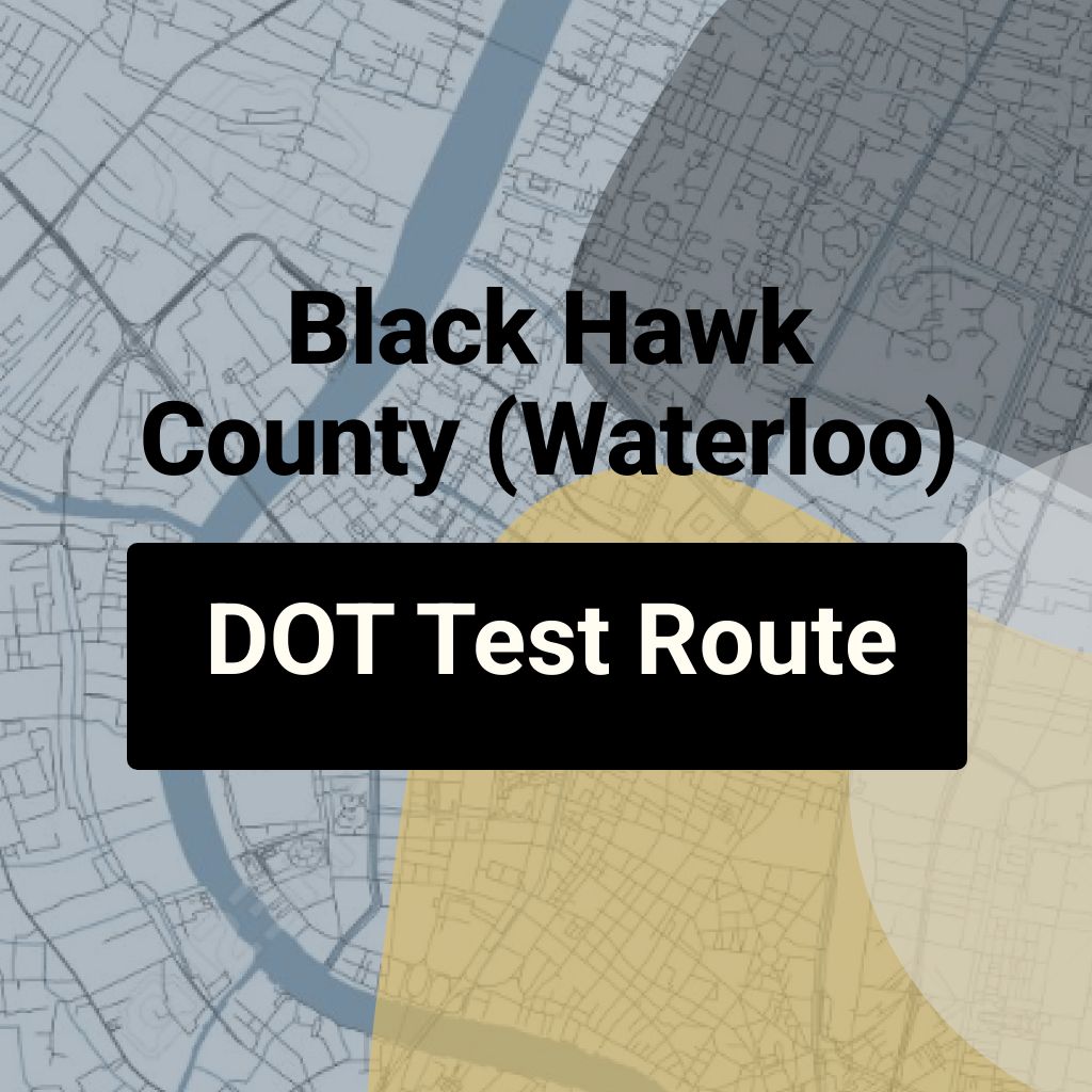 Black Hawk County (Waterloo), Iowa DOT Driving Test Routes ...
