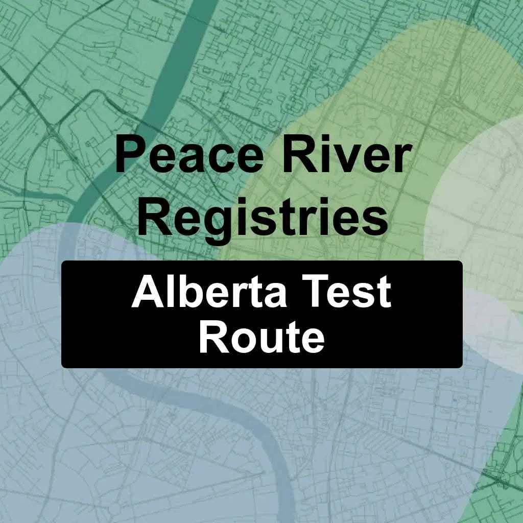 Peace River Registries, Alberta AMA Driving Test Routes ...